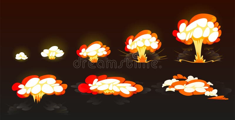 Explosion Storyboard Sprite Set for Animation. Stock Vector ...