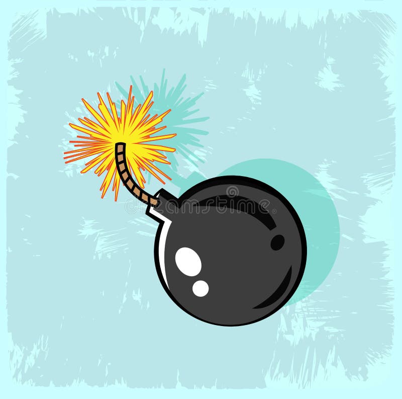 Bomb Illustration stock vector. Illustration of sparks - 98606583