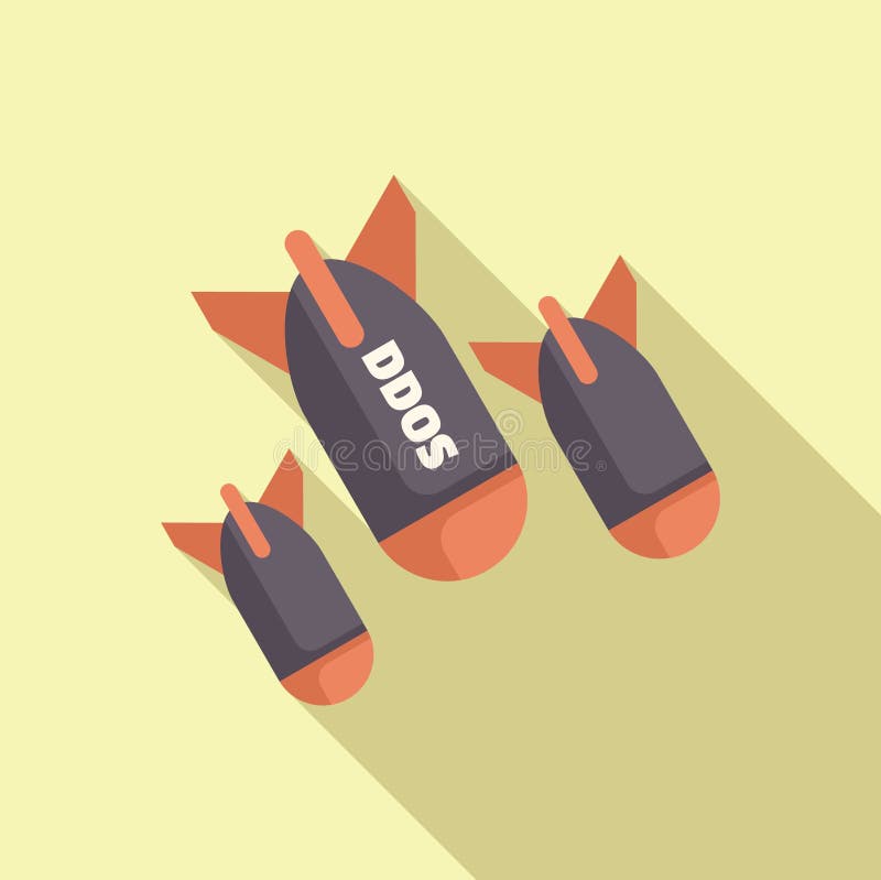 Ddos Bombs Attacking Server Network Security Breach Stock Illustration ...