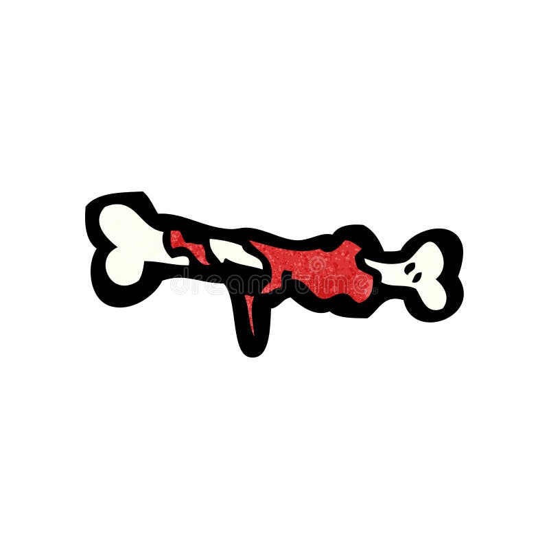 Cartoon bone stock vector. Illustration of texture, meat - 38052351