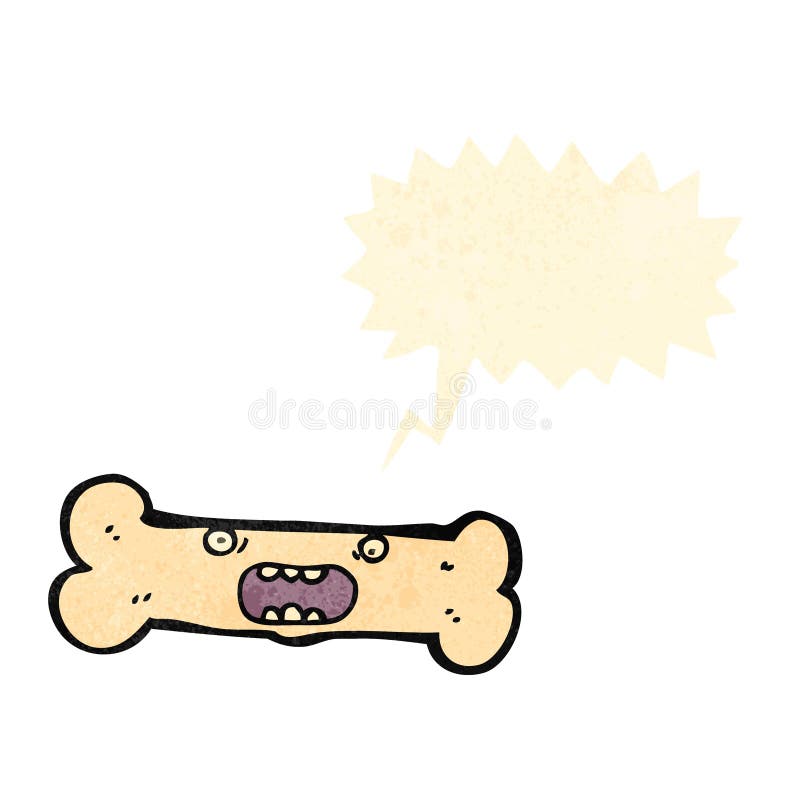 Cartoon bone with face stock vector. Illustration of drawn - 37570016