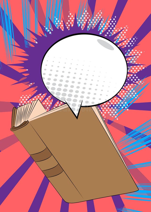 Cartoon Book, Comic Book Library. Retro Vector Comics Pop Art Design ...