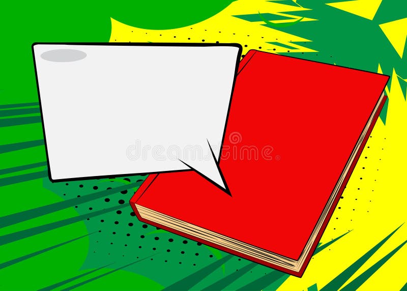 Cartoon Book, Comic Book Library. Retro Vector Comics Pop Art Design ...