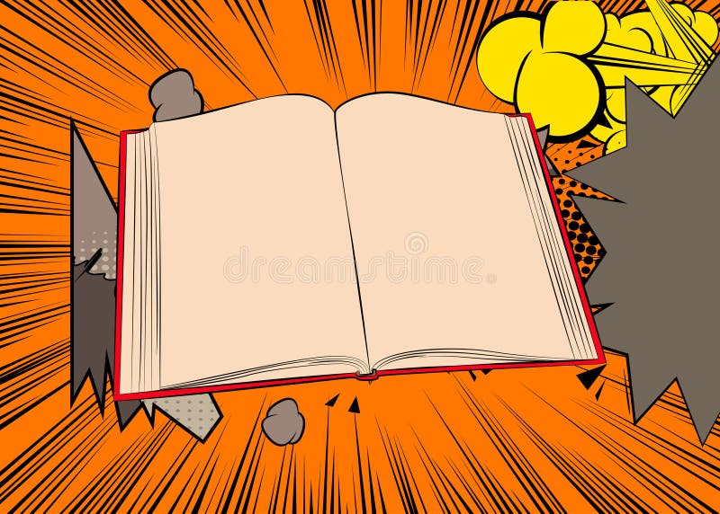 Cartoon Book, Comic Book Library. Retro Vector Comics Pop Art Design ...