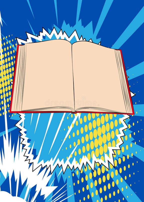 Cartoon Book, Comic Book Library. Retro Vector Comics Pop Art Design ...