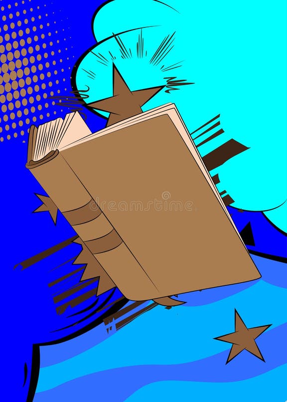 Cartoon Book, Comic Book Library. Retro Vector Comics Pop Art Design ...