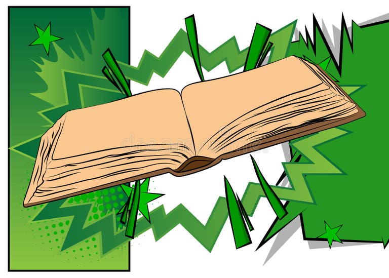 Cartoon Book, Comic Book Library. Retro Vector Comics Pop Art Design ...