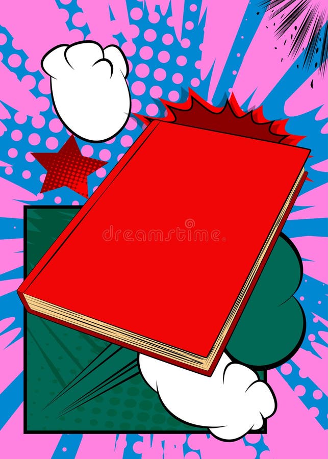 Cartoon Book, Comic Book Library. Retro Vector Comics Pop Art Design ...