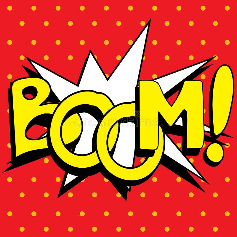 Cartoon Boom explosion, stock vector. Illustration of cloud - 69990595
