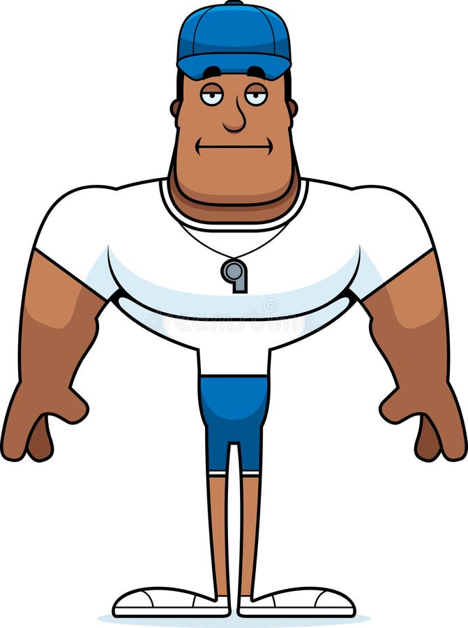 Cartoon Bored Coach stock vector. Illustration of calm - 116223396