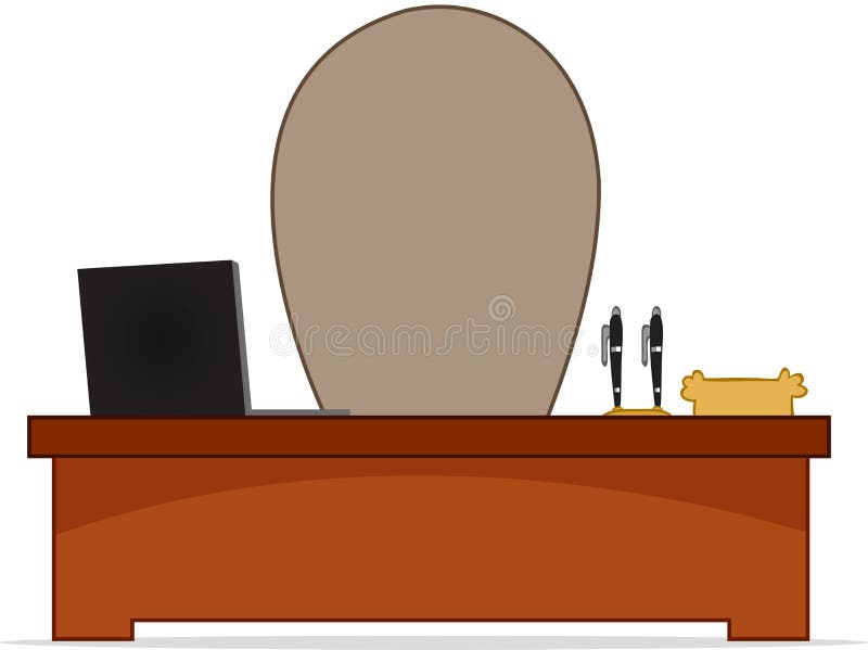 Cartoon Boss Desk stock vector. Illustration of businessman - 32005811