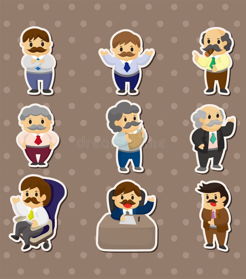 Cartoon boss and Manager stock vector. Illustration of manager - 26191306