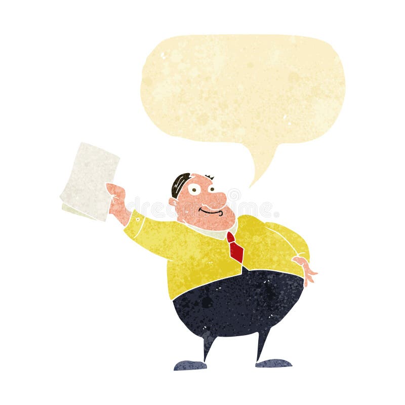 Cartoon boss with idea stock illustration. Illustration of cute - 38050098