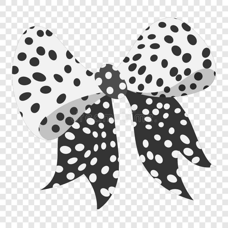 Cartoon Black Bow Polka Dots