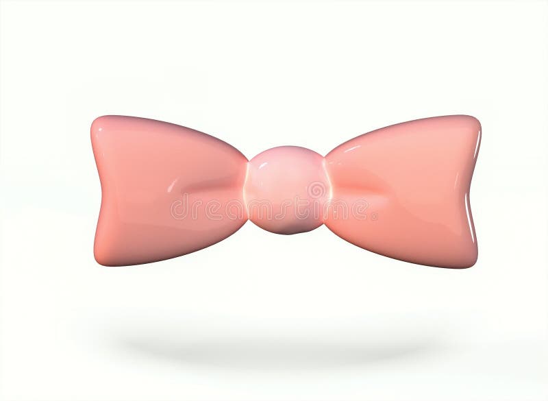 Cartoon Bow Icon on a White Background 3d Rendering Stock Illustration ...