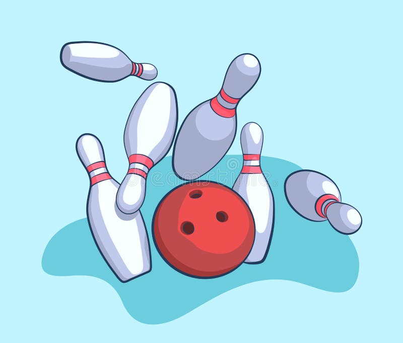 Falling Bowling Pin Stock Illustrations – 79 Falling Bowling Pin Stock ...