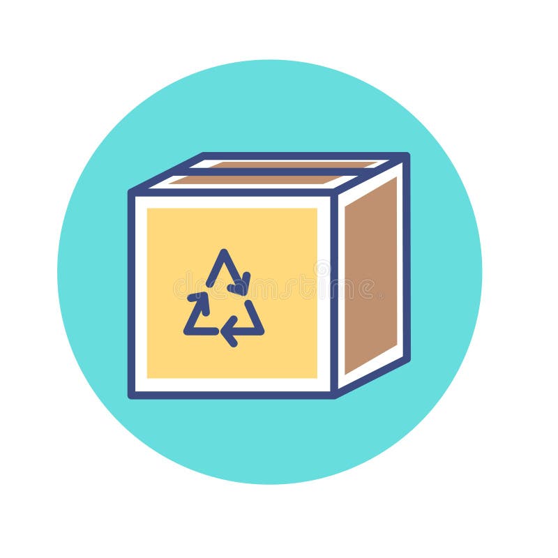 Cartoon Box Icon Emoji Illustration Isolated Stock Illustration ...