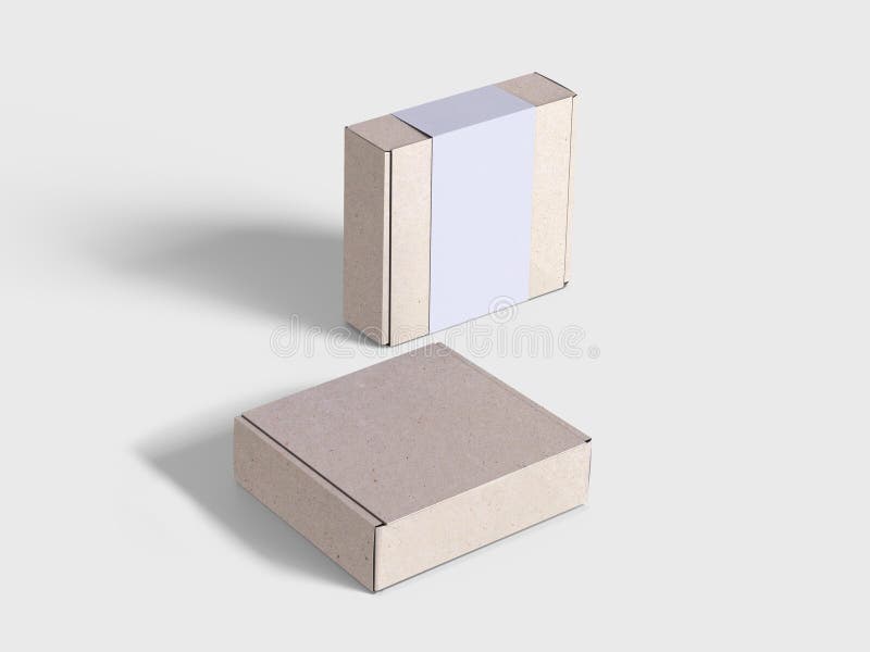 Cartoon Box Packaging Two Consists Design Stock Illustration ...