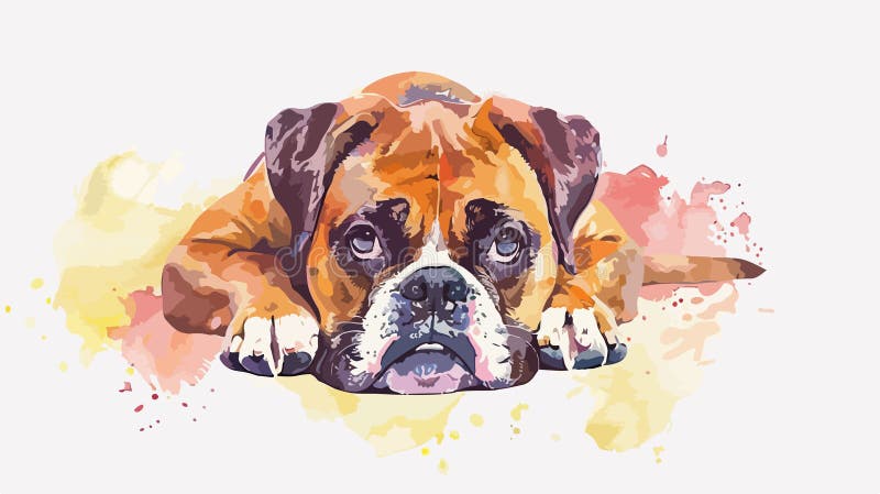 Cartoon Boxer Dog Vector Illustration for Design Projects Stock Vector ...