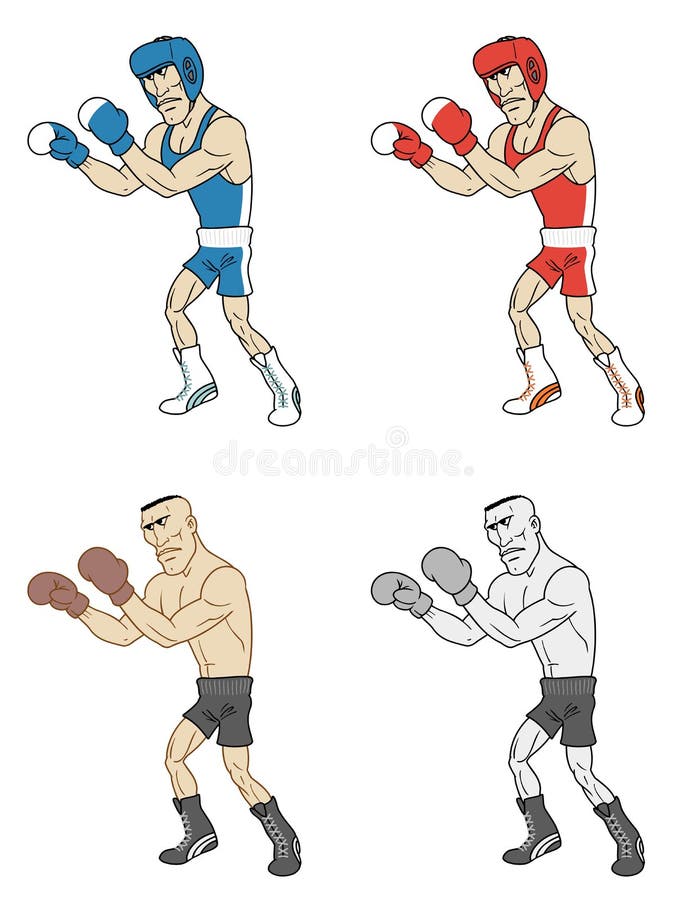Cartoon boxers stock illustration. Illustration of athletes - 40079917