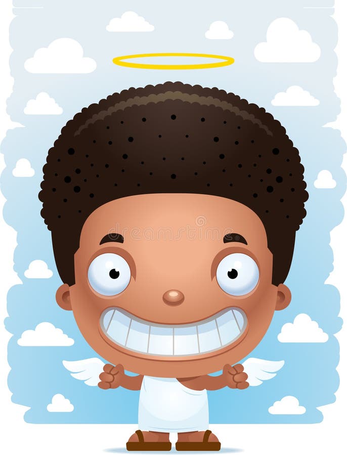 Cartoon Boy Angel Smiling stock vector. Illustration of heaven - 115728068