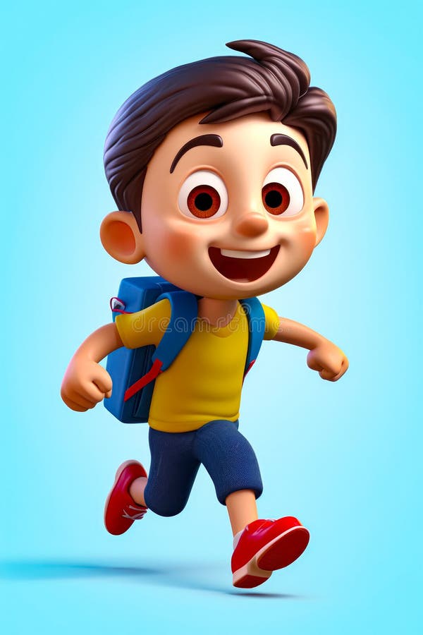 Boys Running Backpack Cartoon Stock Illustrations – 99 Boys Running ...