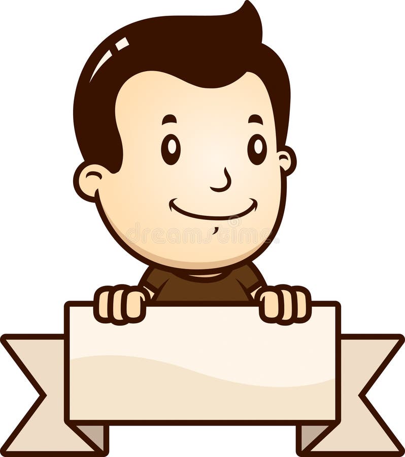 Cartoon Boy Banner stock vector. Illustration of graphic - 115953921
