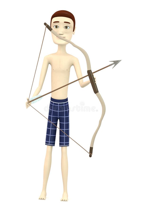 Cartoon boy with bow stock illustration. Illustration of character ...