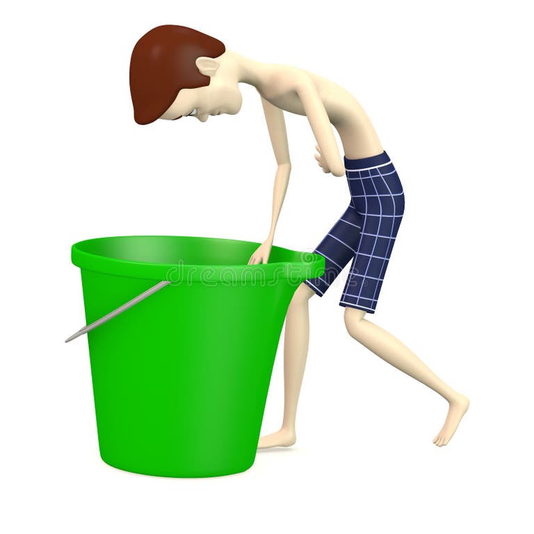 Cartoon Boy Bucket Head Stock Illustrations – 168 Cartoon Boy Bucket ...