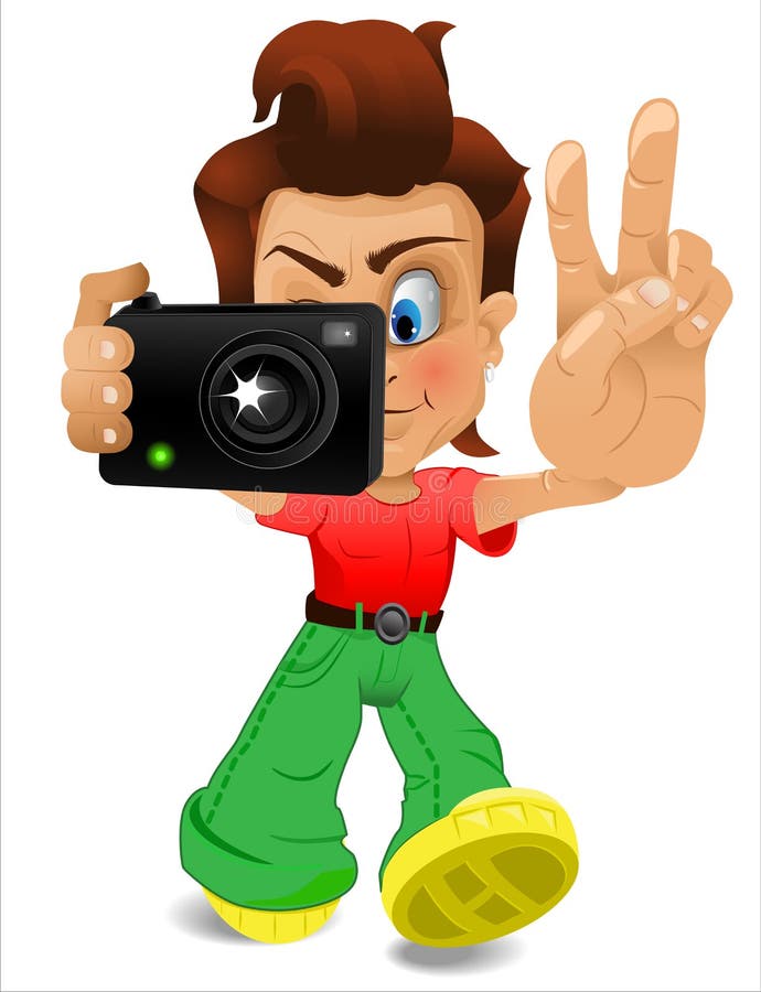 Boy Camera Stock Illustrations – 9,607 Boy Camera Stock Illustrations ...