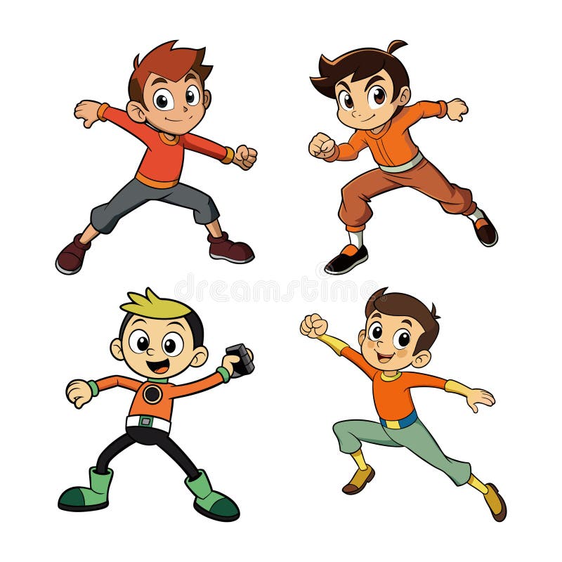Cartoon Action Characters Stock Illustrations – 8,461 Cartoon Action ...