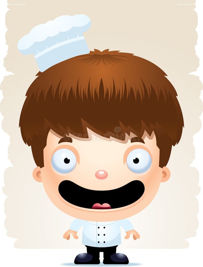 Cartoon Boy Chef Smiling stock vector. Illustration of kids - 116202532