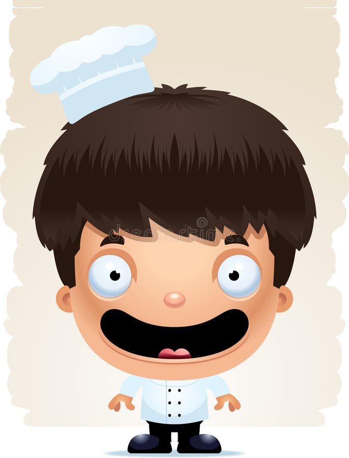 Cartoon Boy Chef Smiling stock vector. Illustration of person - 116202707