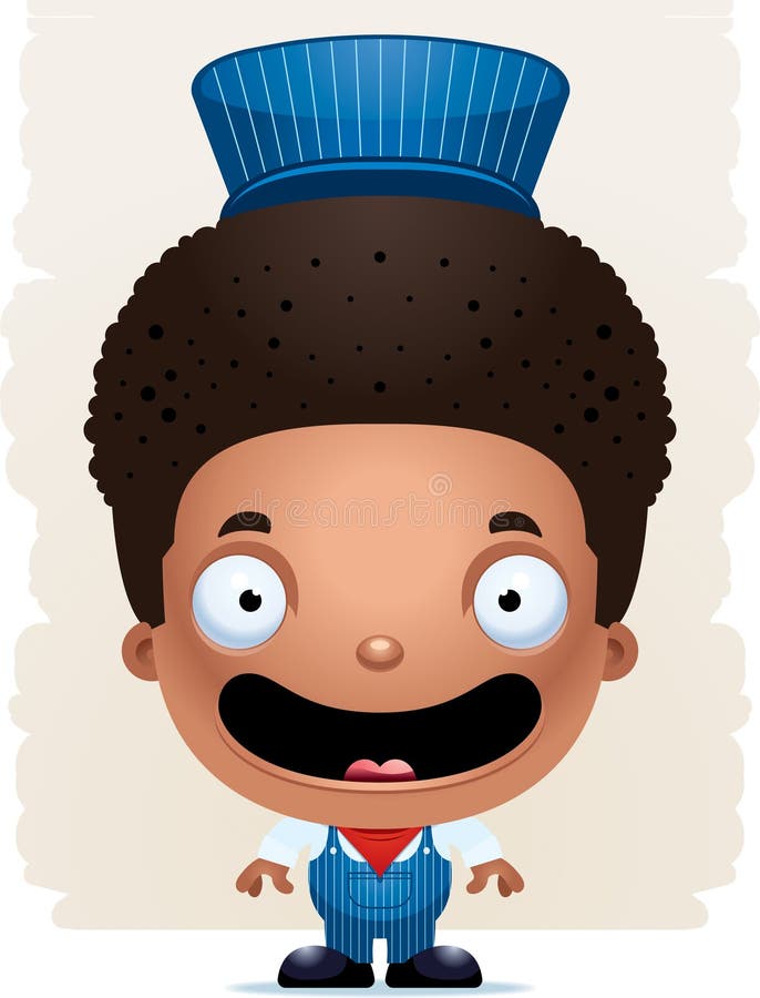 Cartoon Boy Conductor Smiling Stock Vector - Illustration of person ...