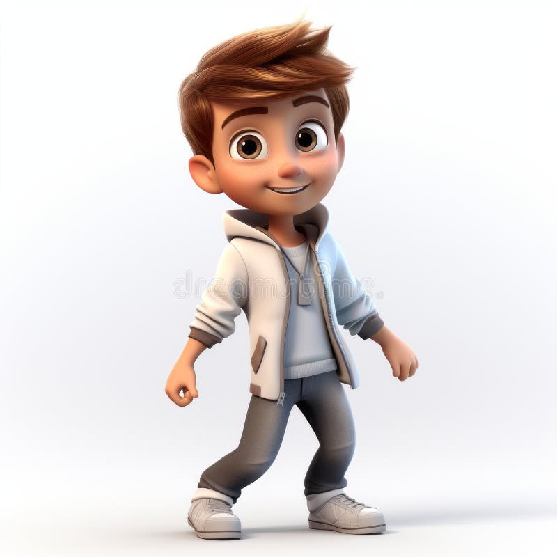 Cartoonish Child 3d Character Portrait by Eddie Mendoza Stock ...