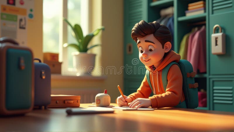 Doing Homework Cartoon Stock Illustrations – 1,541 Doing Homework ...