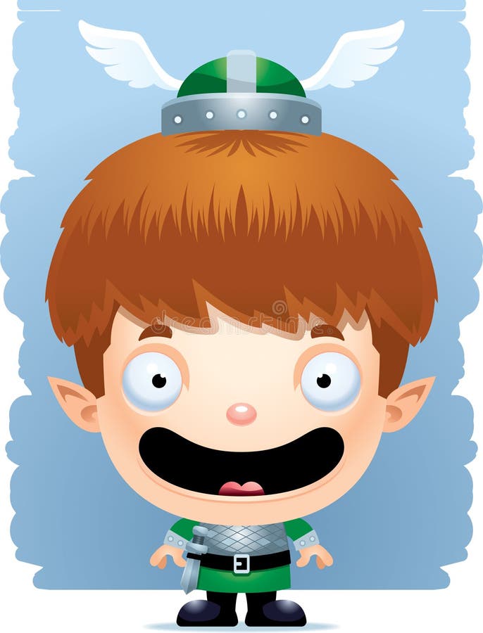 Cartoon Boy Elf Smiling stock vector. Illustration of smiling - 116092197