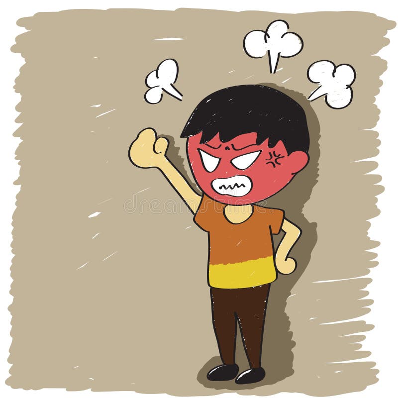 Angry doodle faces stock vector. Illustration of child - 23878903