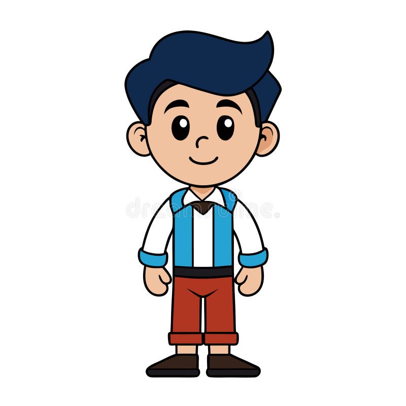 Cartoon Boy Full Body Illustration Vector Design Stock Illustration ...