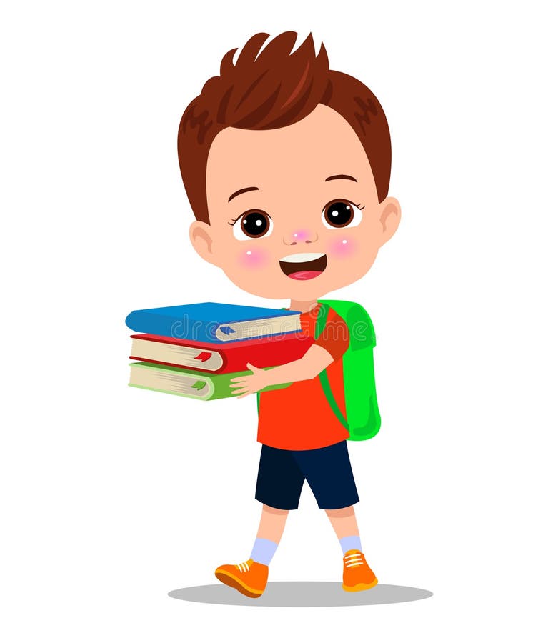 Cartoon Boy Holding Pile Books Stock Illustrations – 375 Cartoon Boy ...