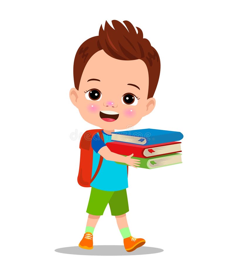 Cartoon Boy Holding Pile Books Stock Illustrations – 375 Cartoon Boy ...