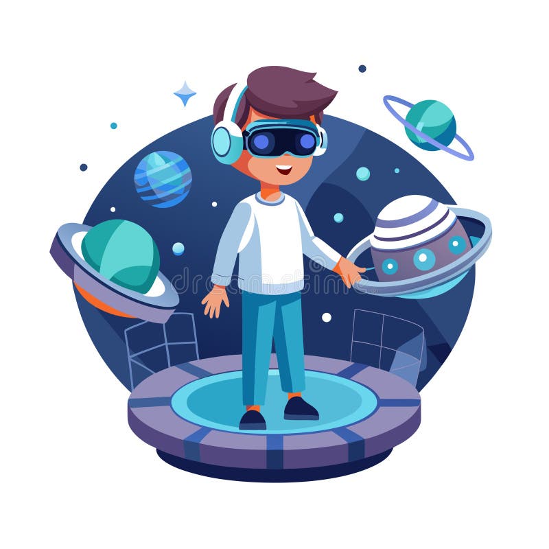 Space Experience stock illustration. Illustration of journey - 155618592