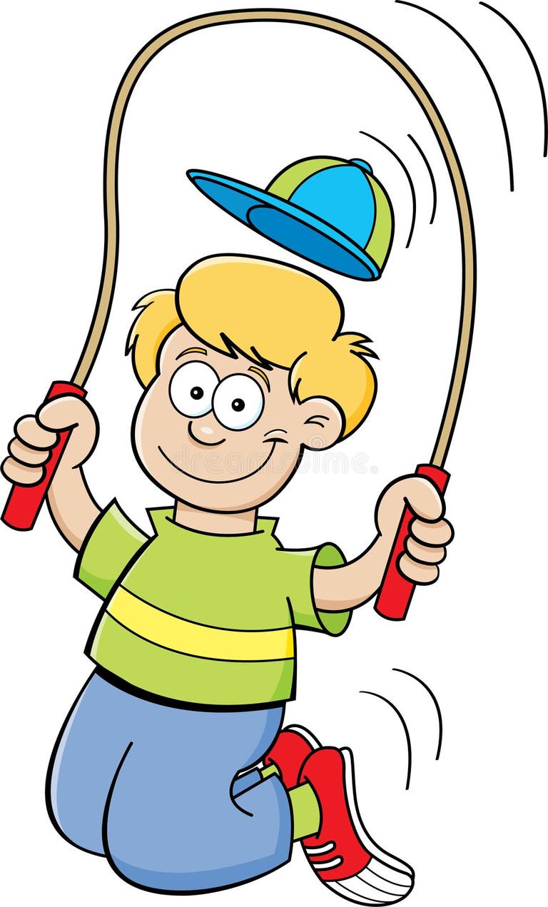 Boy Jumping Rope Cartoon Stock Illustrations – 554 Boy Jumping Rope ...