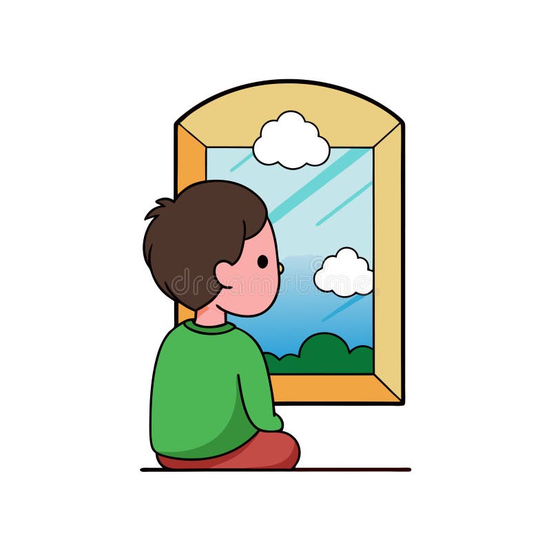 Cartoon Looking Out Window Stock Illustrations – 1,838 Cartoon Looking ...