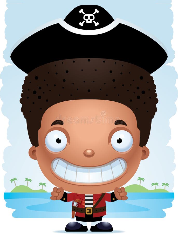 Cartoon Boy Pirate Smiling stock vector. Illustration of youth - 115809393