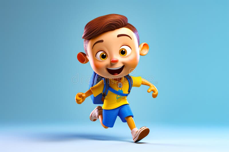 Boys Running Backpack Cartoon Stock Illustrations – 99 Boys Running ...