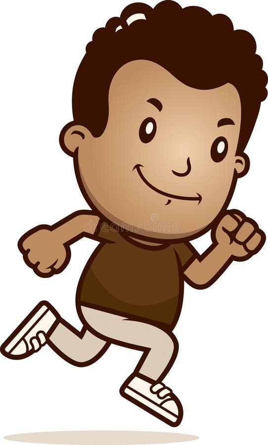 Cartoon Boy Running stock vector. Illustration of vector - 115809489