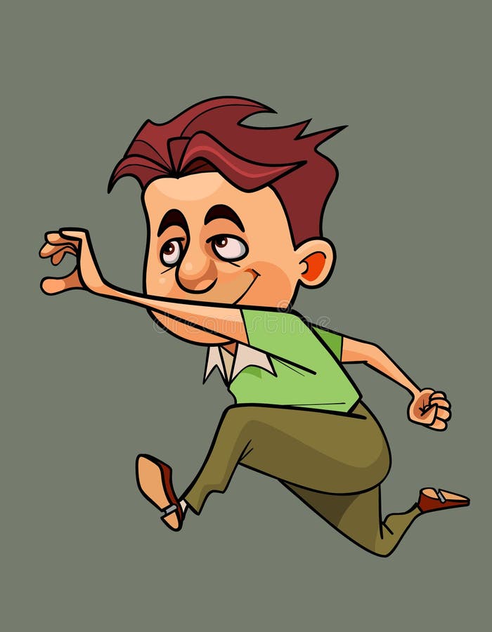 Cartoon Boy Running Trying To Grab with Hand Stock Vector ... Cartoon Boy Running Trying To Grab with Hand Stock Vector ...