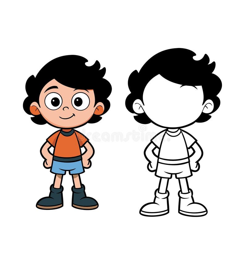Cartoon Boy Standing: a Friendly Vector Illustration Stock Vector ...