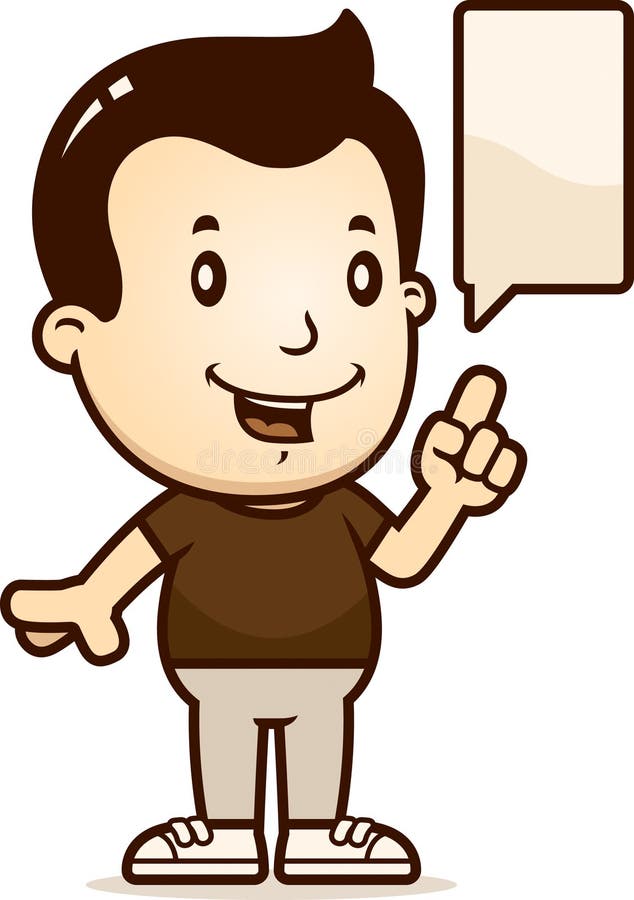 Cartoon Boy Talking stock vector. Illustration of happy - 115953914